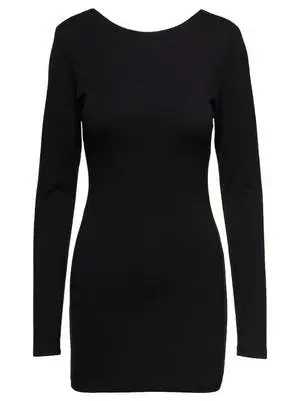 ROTATE BY BIRGER CHRISTENSEN Mini-fitting Dress With Back Hollowed-out Details - Black