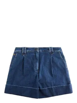 FAY Fay Logo Embroidered Denim Shorts