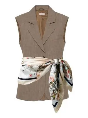 Liu Jo Sleeveless Scarf Vest - No