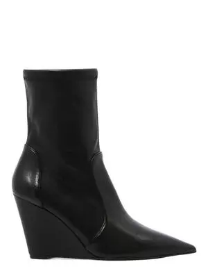 STUART WEITZMAN Wedge Sock Ankle Boots - Black