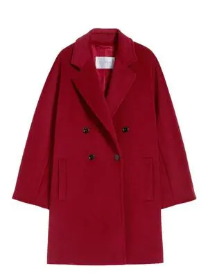 Max Mara Double-breasted Belted Coat - Red