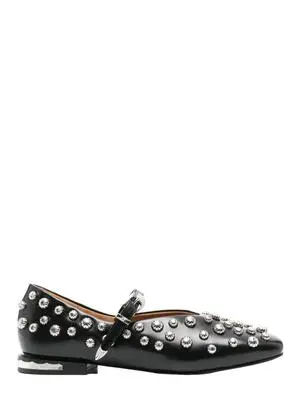 Toga Rivet Ballet Flats - Black