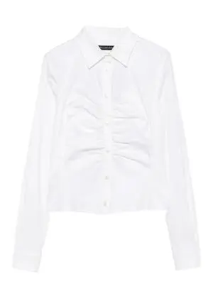 Balenciaga Long-sleeved Shirt With Button Closure And Peak Collar - White