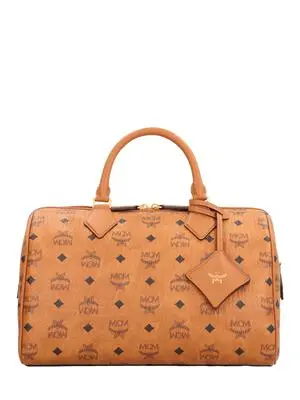 Mcm Monogrammed Tote Bag - Brown