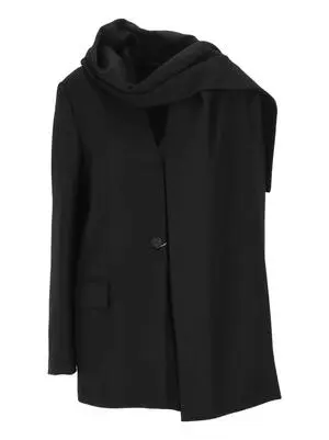 TOTEME Single-breasted Scarf Detail Blazer - Black