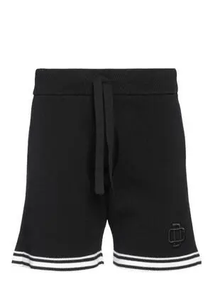 Dsquared2 Drawstring Shorts With Contrasting Hem - Black