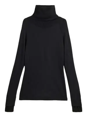 Y3 High-neck Knit Top With Cutout Details - Black