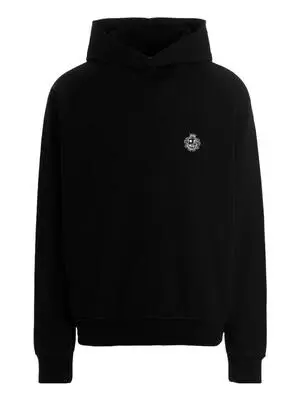 Bally Motif Printed Drawstring Hoodie - Black