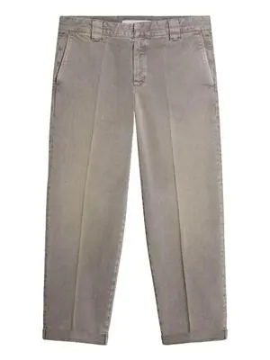 GOLDEN GOOSE Gray-colored Cotton Chino Pants - Grey