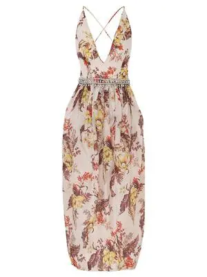 Zimmermann Matchmaker Tulip V-neck Sleeveless Dress - Pink