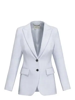 MARELLA Marella Semi-Fitting Basket-Pattern Mixed-Color Blazer