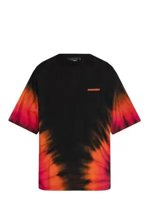 Dsquared2 Tie-dyed Crewneck T-shirt - Black