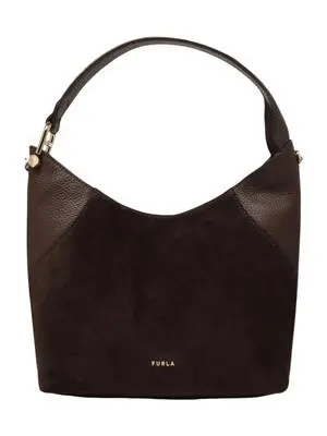 Furla Logo Lettering Top Handle Bag - Black