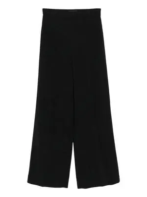 JOSEPH Alane High-waisted Wide-leg Trousers - Black