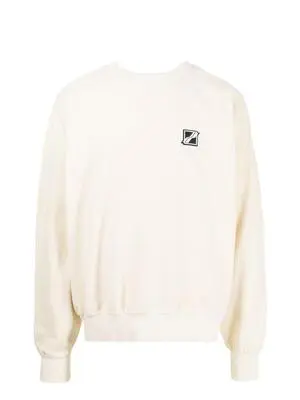 We11Done Logo-patch Sweatshirt - White