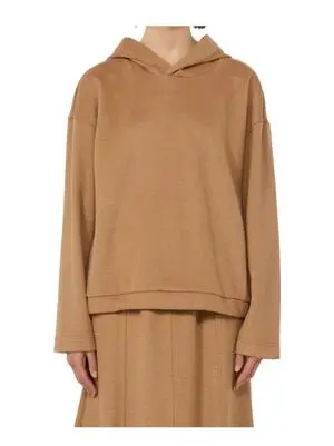 Max Mara Long-sleeved Hooded Sweatshirt - Brown