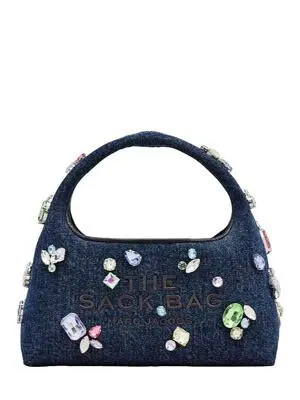 Marc Jacobs Embellished Denim Shoulder Bag - Blue