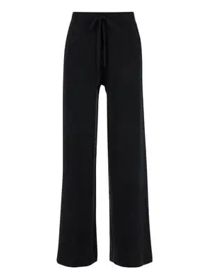 P.a.r.o.s.h Drawstring Elastic Waist Relaxed Fit Pants - Black