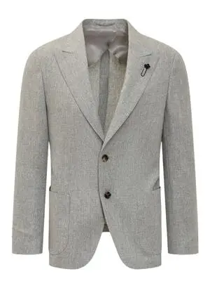LARDINI Single-breasted Tailored Blazer - Gray