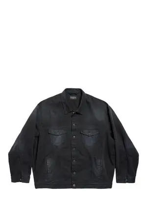 Balenciaga Oversized Denim Jacket - Black