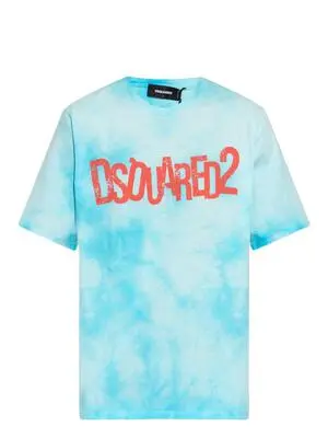Dsquared2 Tie-dyed Crewneck T-shirt - Blue