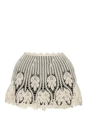MAGDA BUTRYM Magda Butrym Crochet Overlay Mini Skirt