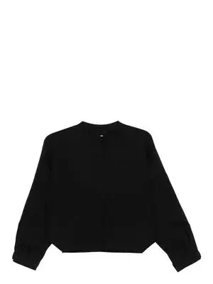 THOM KROM Long Sleeve Snap Button Top - Black
