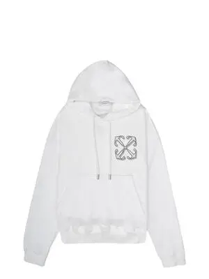 Off-White Hooded Sweatshirt With Logo Detail - Off White