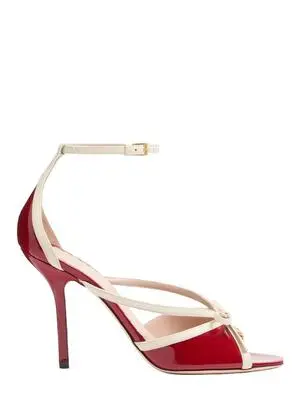 Valentino Garavani Open-toe Bow Detailed High-heeled Sandals - Classic Red/ivory