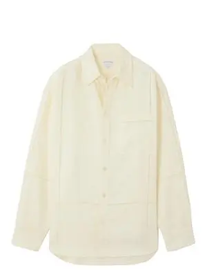 BOTTEGA VENETA Bottega Veneta Loose Fit Buttoned Shirt With Lapel And Curved Hem