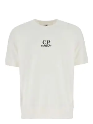 C.P. COMPANY Logo-print Cotton T-shirt - White
