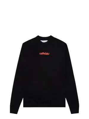 Off-White Arrow On Canvas Sweatshirt - Black