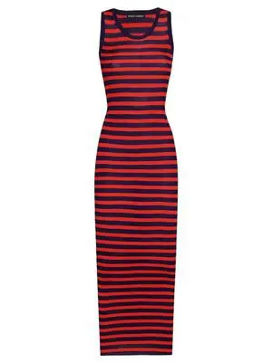 Dolce & Gabbana Striped Midi Dress - Red