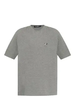Dolce & Gabbana Dolce  Gabbana Logo Tag Crewneck T-Shirt Grey