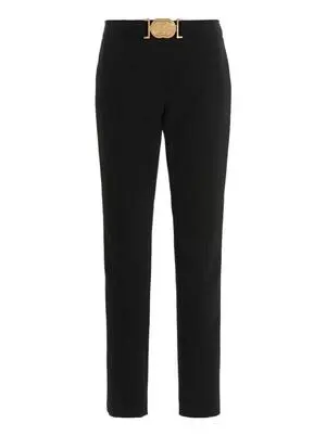 Moschino Smiley Buckled Tailored Pants - Black
