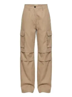 Coperni Tailored Wide-leg Cargo Pants - Camel