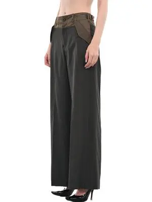 Sacai Patchwork Design Casual Pants - Khaki