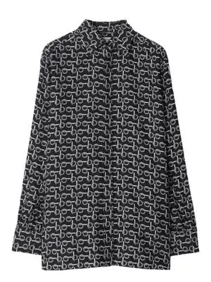 Burberry Burberry B Jacquard Long Sleeved Shirt No