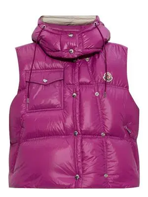 Moncler Padded Hooded Vest - Pink