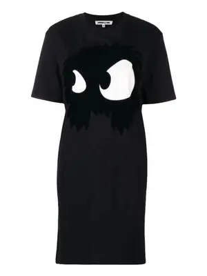 Alexander McQueen Printed T-shirt Dress - Black