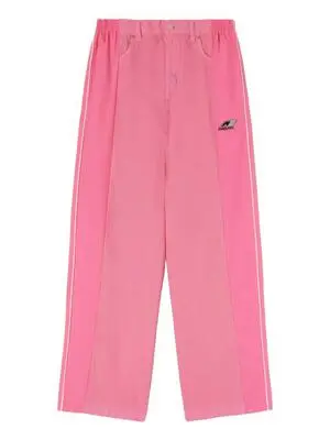 AMBUSH Logo Embroidered Wide-leg Trousers - Pink
