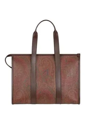 Etro Paisley Medium Top Handle Bag - Brown