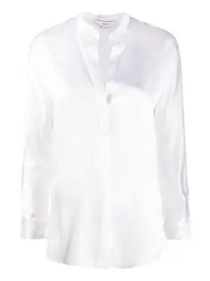 Vince Vince Open Neck Long-Sleeved Loose Fit Blouse No