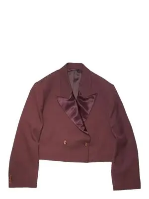 Acne Studios Double-breasted Cropped Blazer - Red