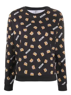 Moschino Teddy Bear Print Sweater - Black