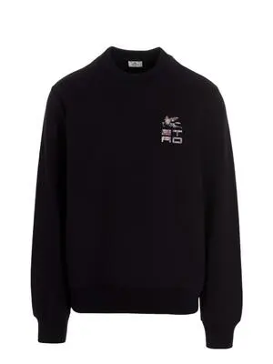 Etro Logo Print Crewneck Sweatshirt - Black