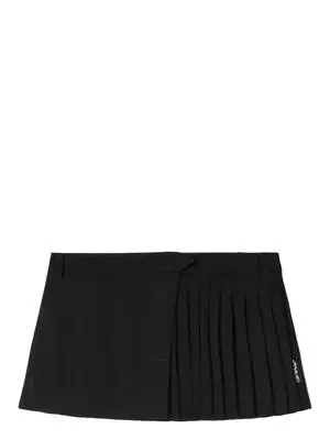 Off-White Pleated Mini Skirt - Black