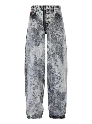 Martine Rose Acid Wash Straight Leg Jeans - Gray