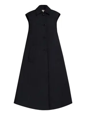Marni Sleeveless Cocoon Coat - Black