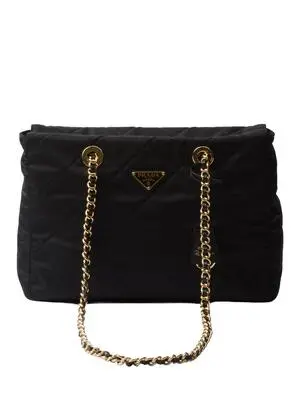 Prada Re-edition 1995 Logo-triangle Shoulder Bag - Black